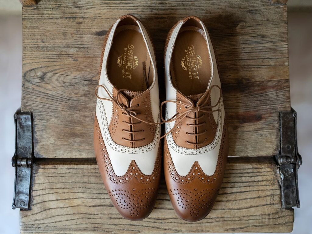 All Leather Wingtip Spectator Brogue Oxfords | Lindy hop dance shoes